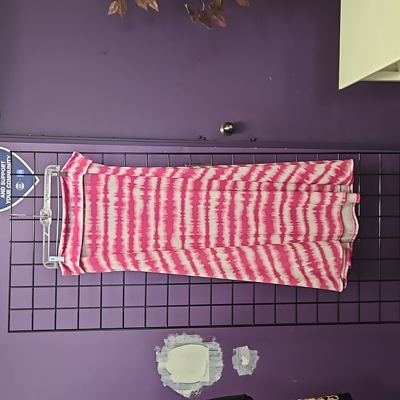 LuLaRoe | Skirts | Womens Maxi Skirt Lularoe Pinkwhite Xl | Poshmark